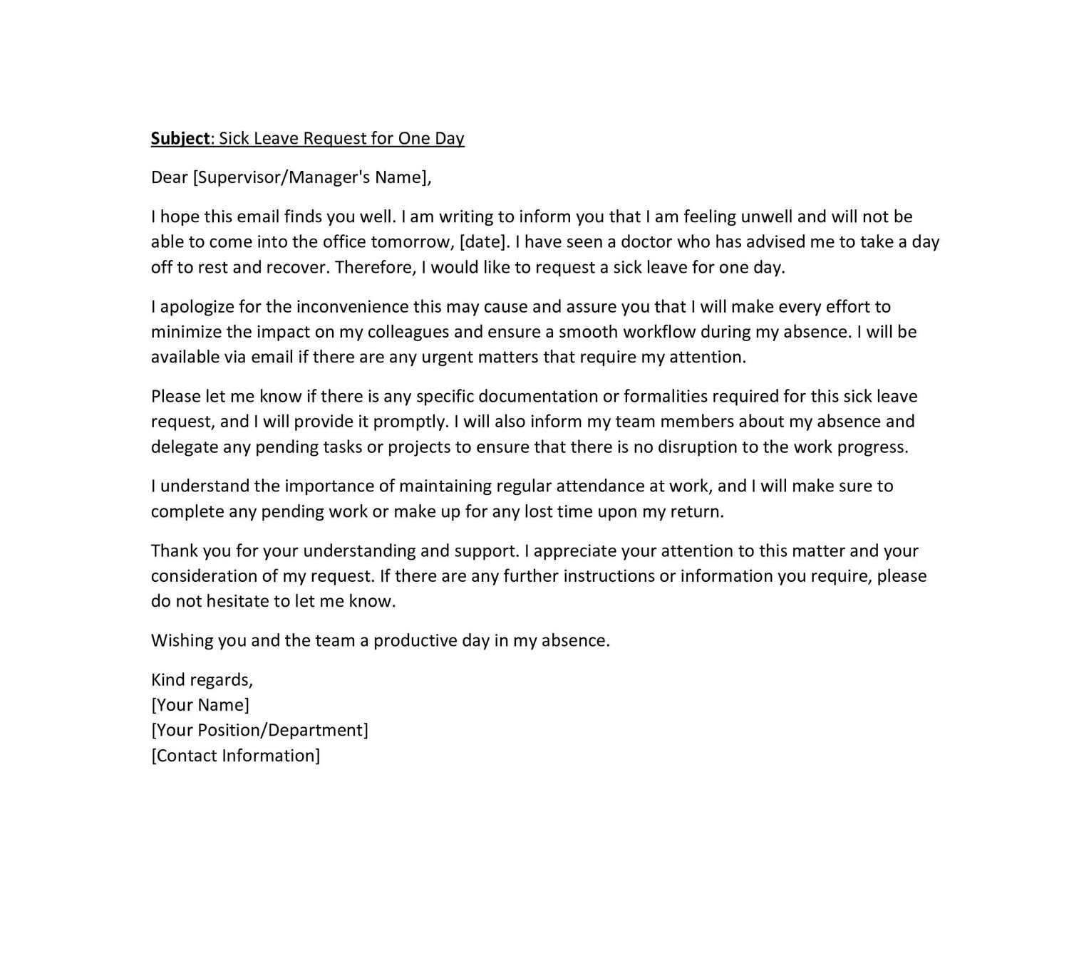 Application For Sick Leave (For Office)