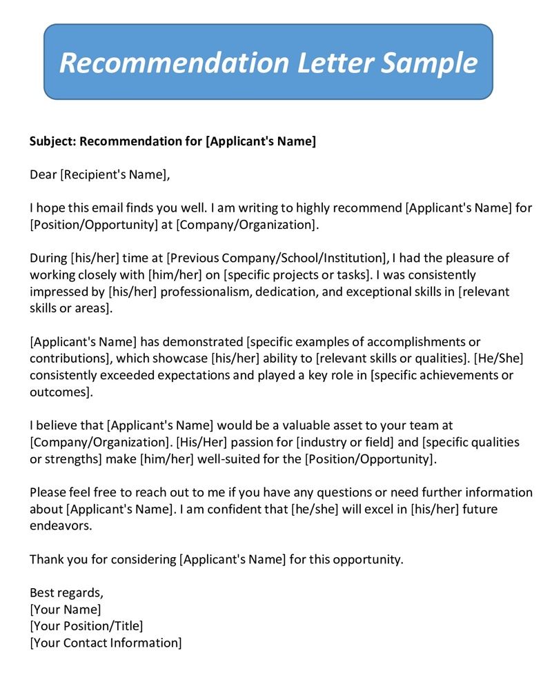 How To Write A Good Job Recommendation Letter - Infoupdate.org How To Write A Good Job Recommendation Letter - Infoupdate.org