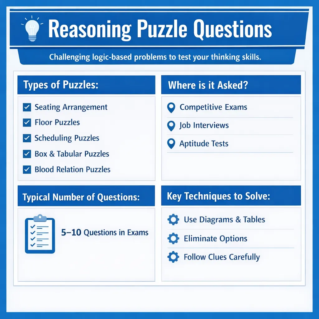 Reasoning Puzzle Questions with Answers (Free PDF Download) | Naukri.com