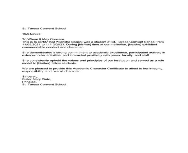 Character Certificate: Definition, Format and Types