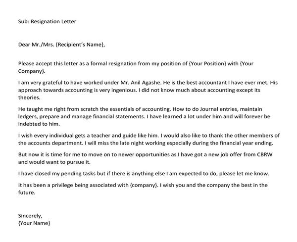 Resignation Letter Format + Examples (2025) | Naukri.com
