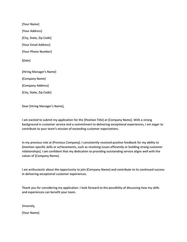 Job Application Letter Samples For 8 Job Profiles