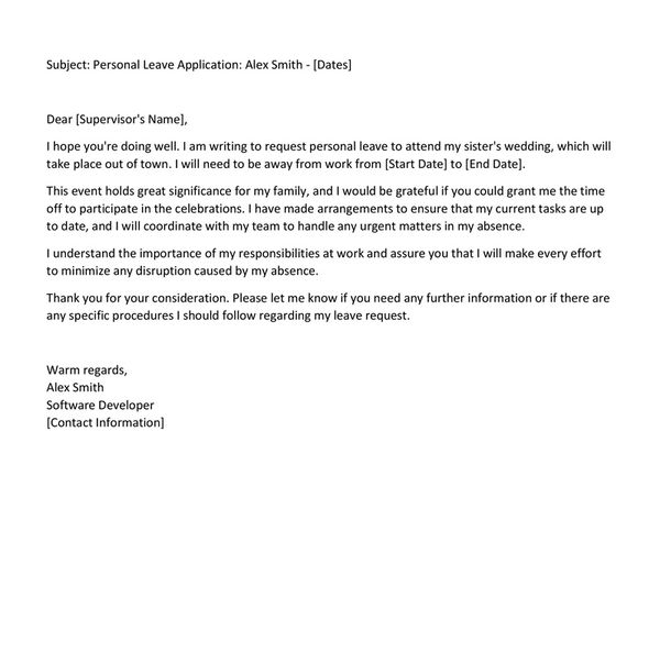 Leave Application Format - How to Write, Samples