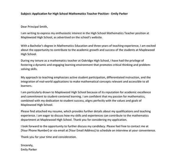 How To Write An Application For Teaching Job?