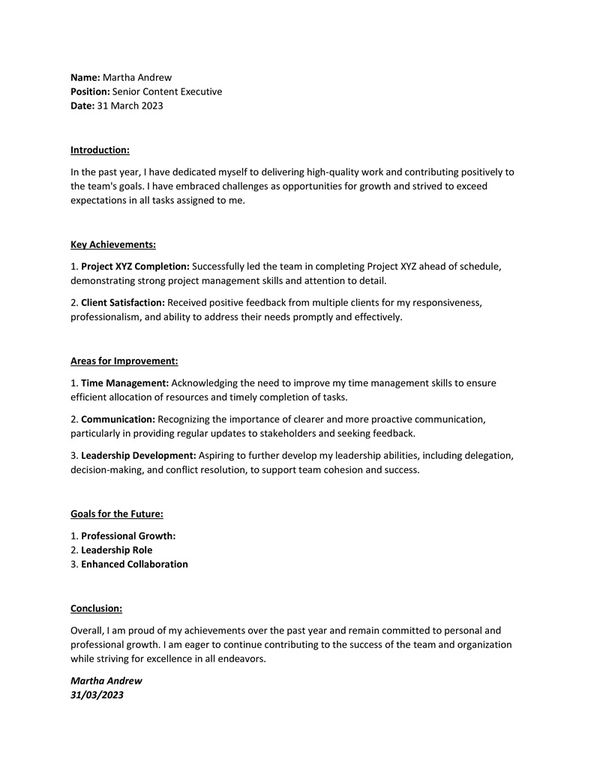 40 Self-Appraisal Comments: How to Write + Examples (2025)