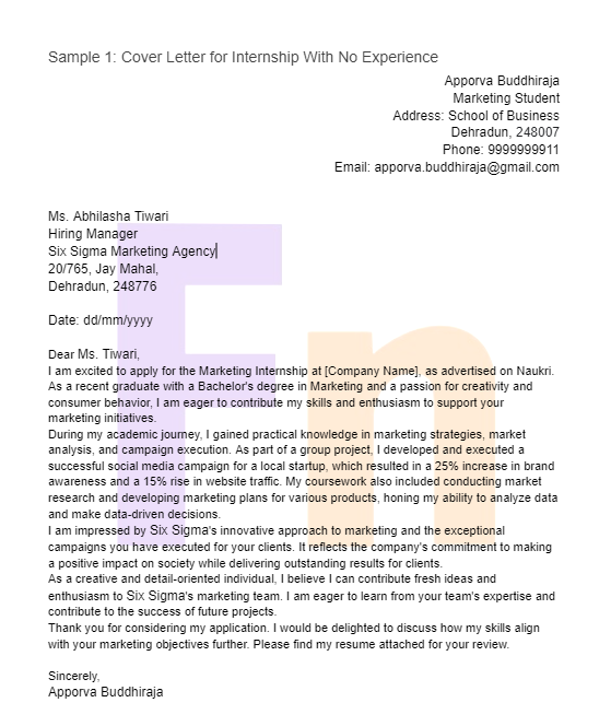 How to Write a Cover Letter for Internship: Comprehensive Guide for ...