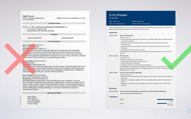 Good Resume vs. Bad Resume - A Fresher's Guide