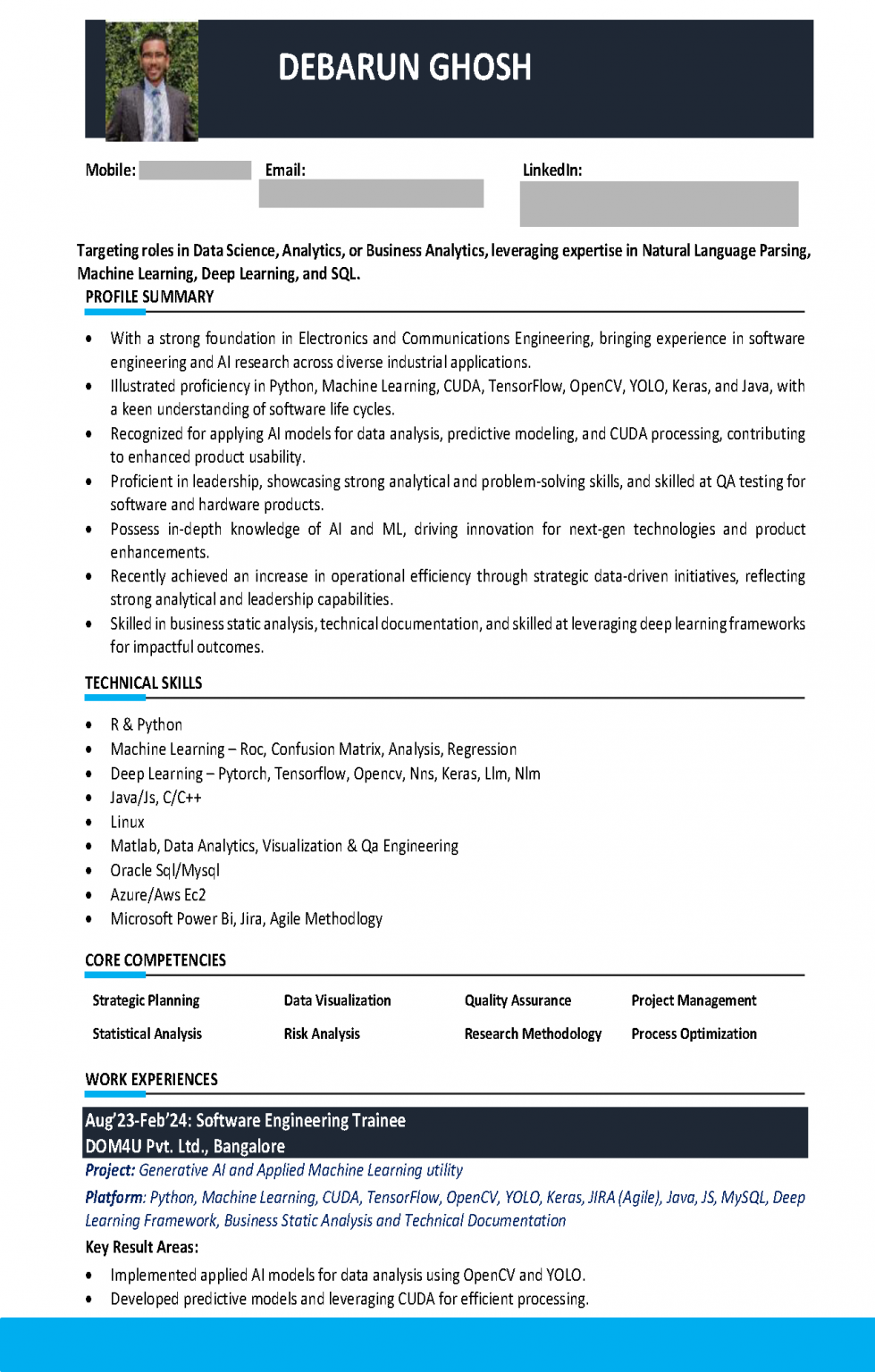 Resume for Software Engineer Freshers - CV Format, Samples