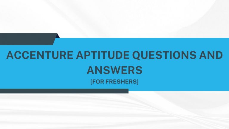 Accenture Aptitude Questions And Answers for 2026