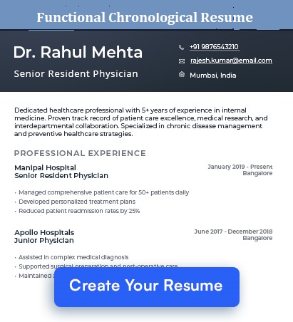 Functional Vs Chronological Resume